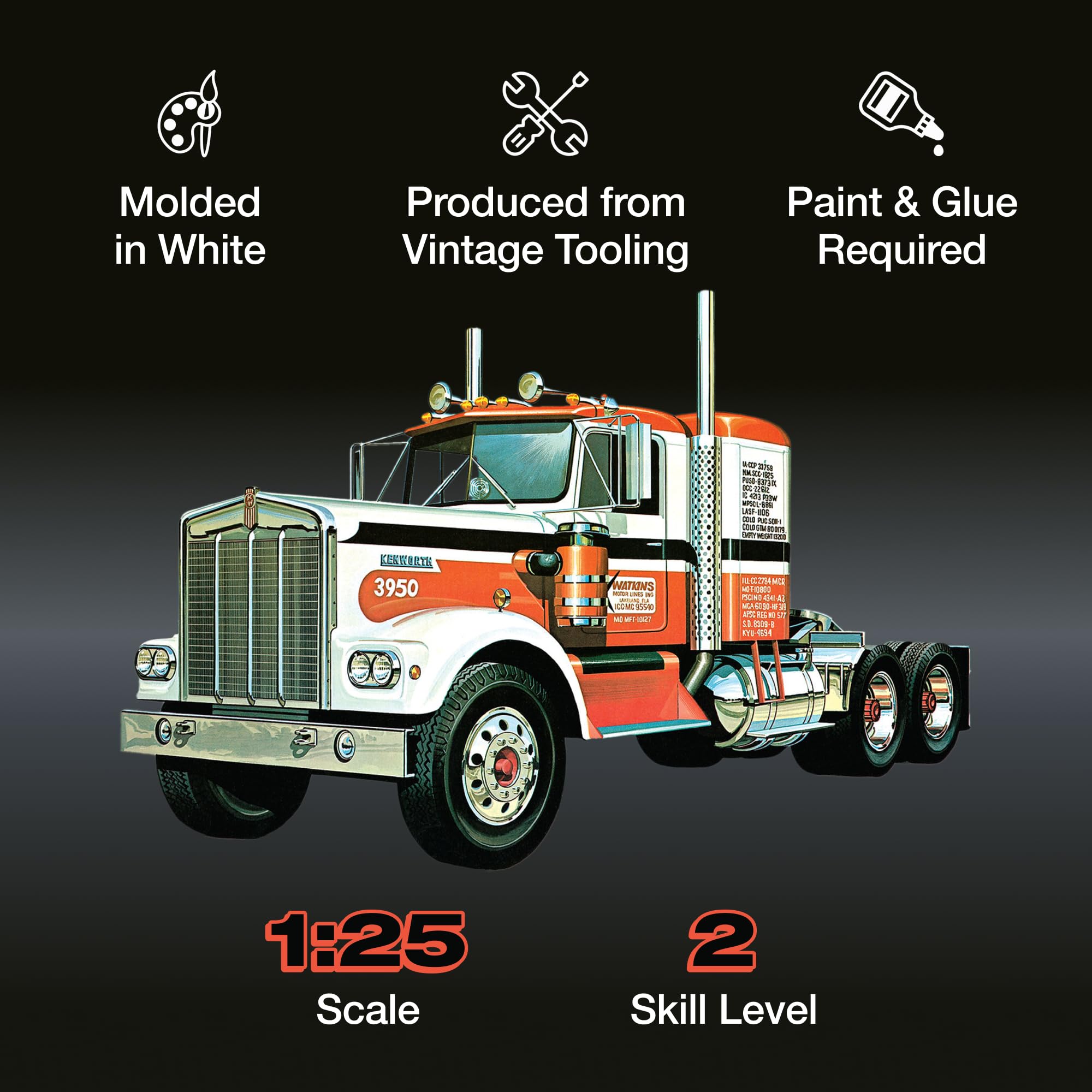 Mua AMT Kenworth W925 Conventional 1:25 Scale Model Kit trên Amazon Mỹ chính hãng 2024 | Fado