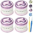 Amazon.com: Katech Yarn for Crocheting-Gradient Cake Yarn for ...