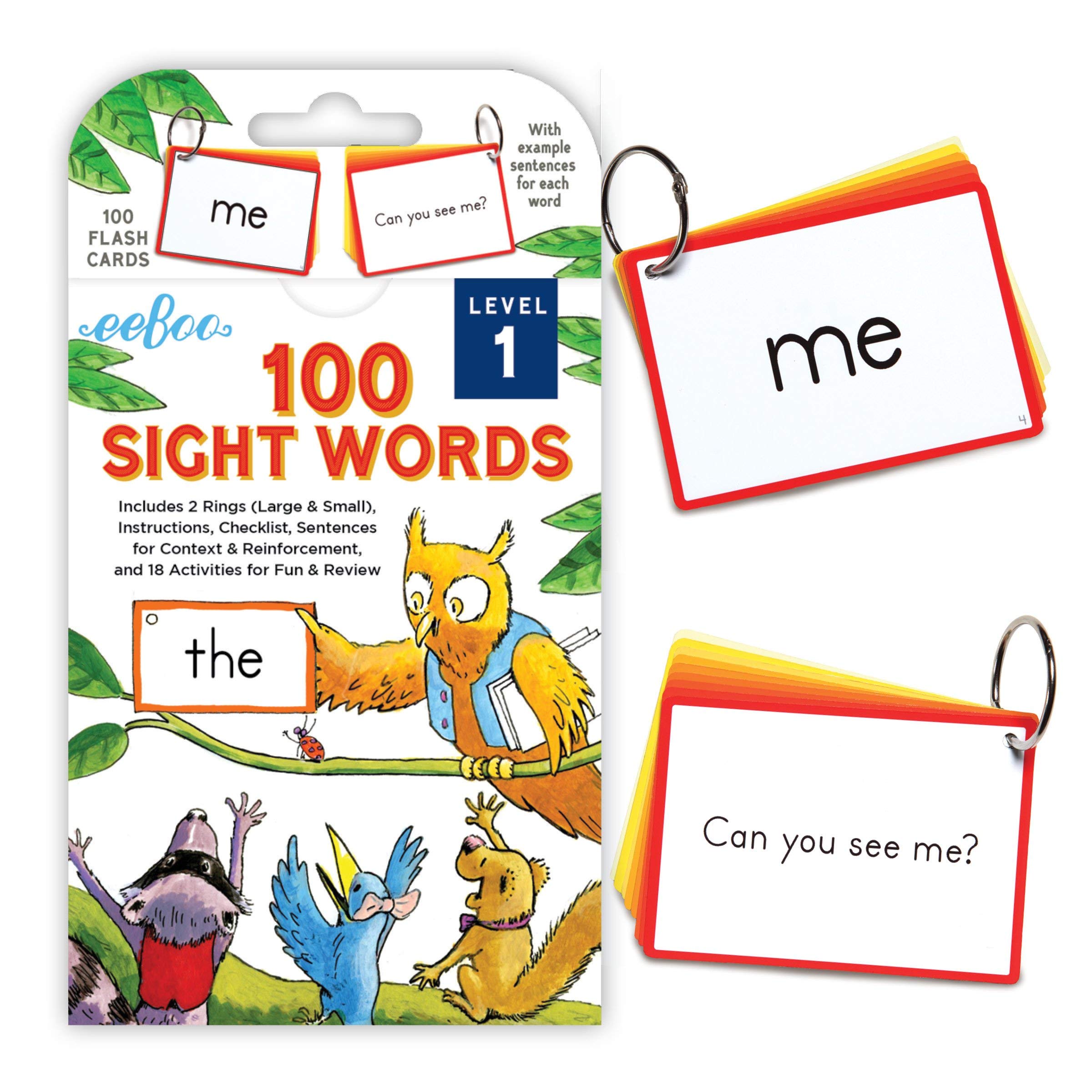 Mua eeBoo: 100 Sight Words Level 1 Educational Flash Cards, Important ...