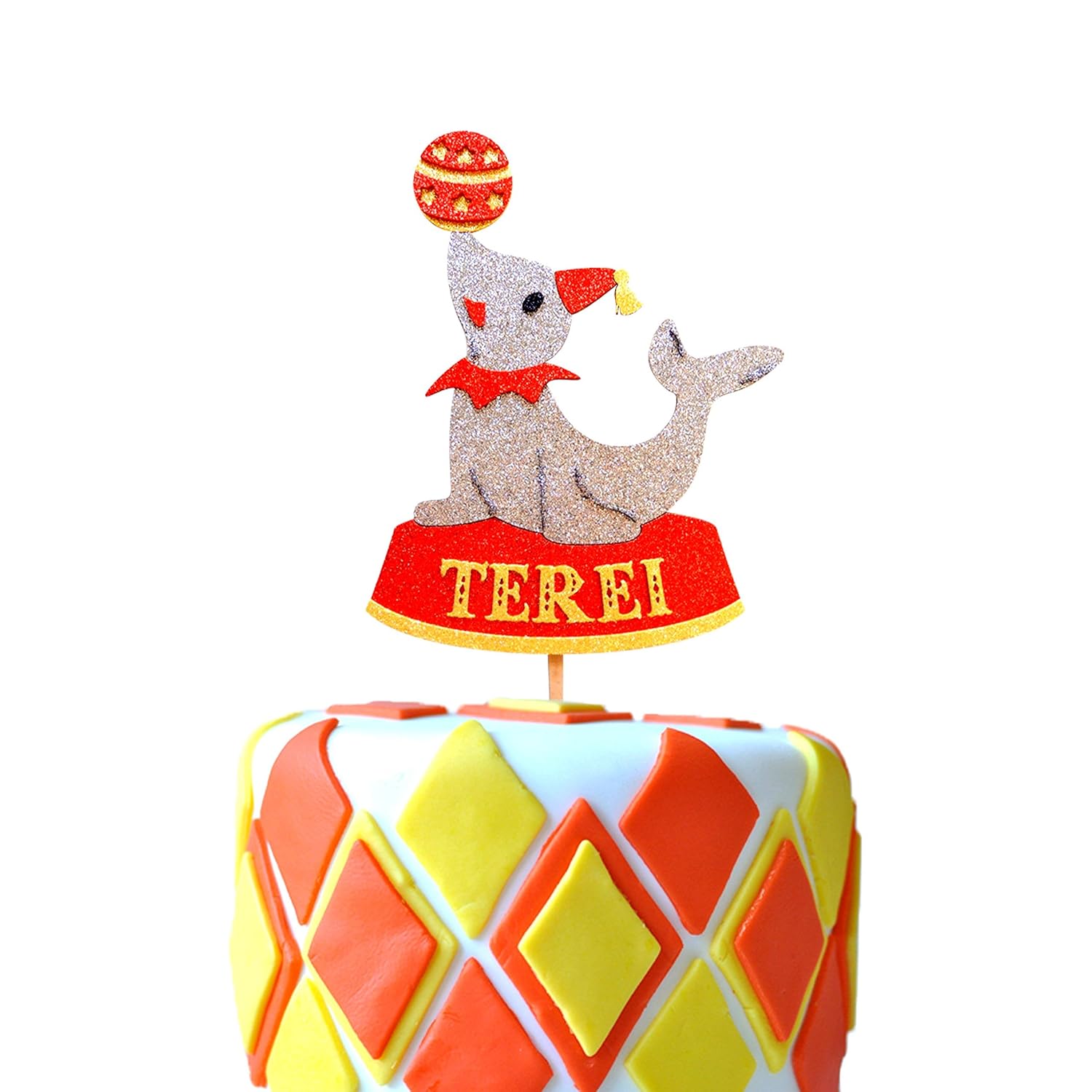 Amazon.com: Circus Cake Topper Personalized Circus theme party Vintage ...