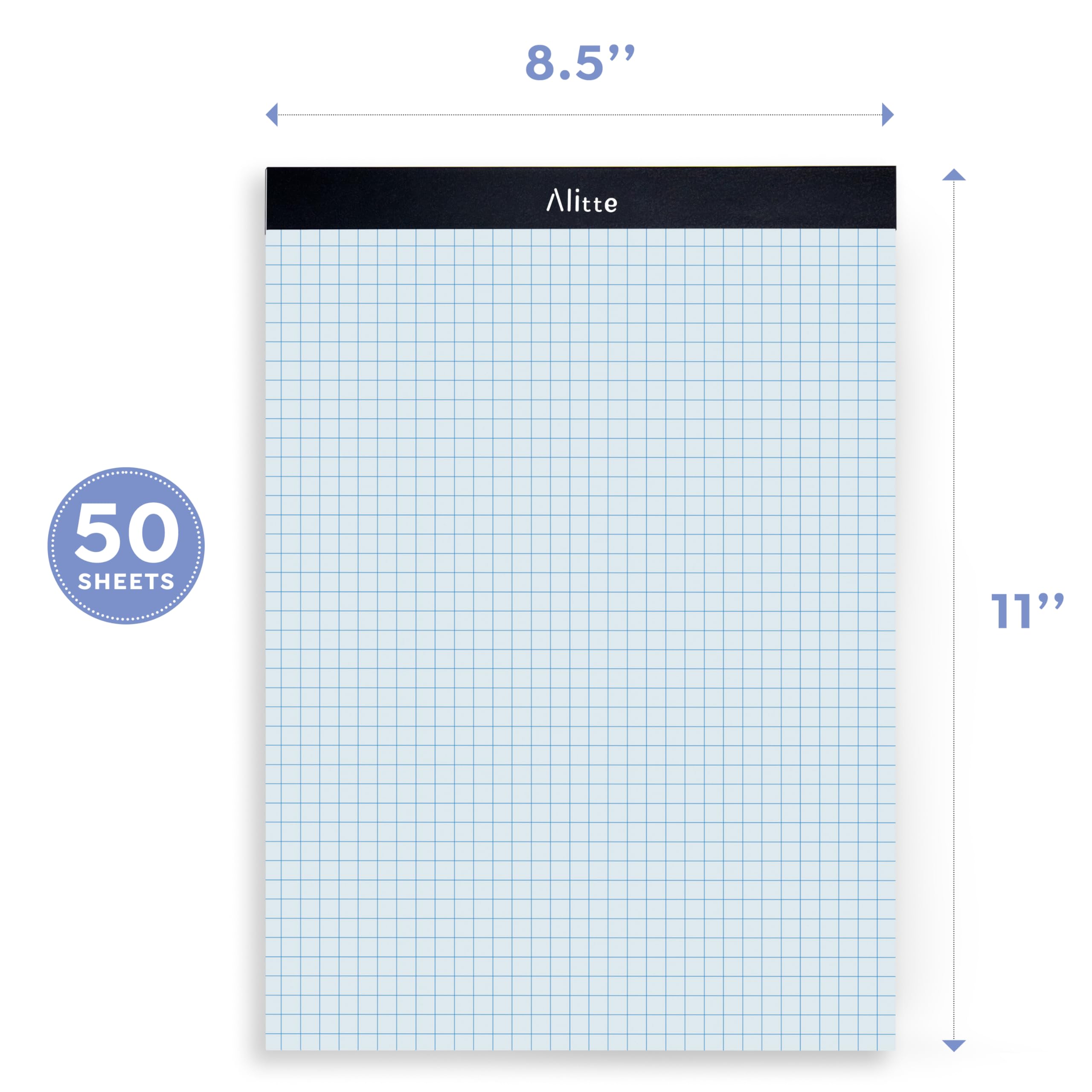 Mua Alitte Graph Paper Pad, Pack of 3, White Letter Size - 4x4 Quad ...