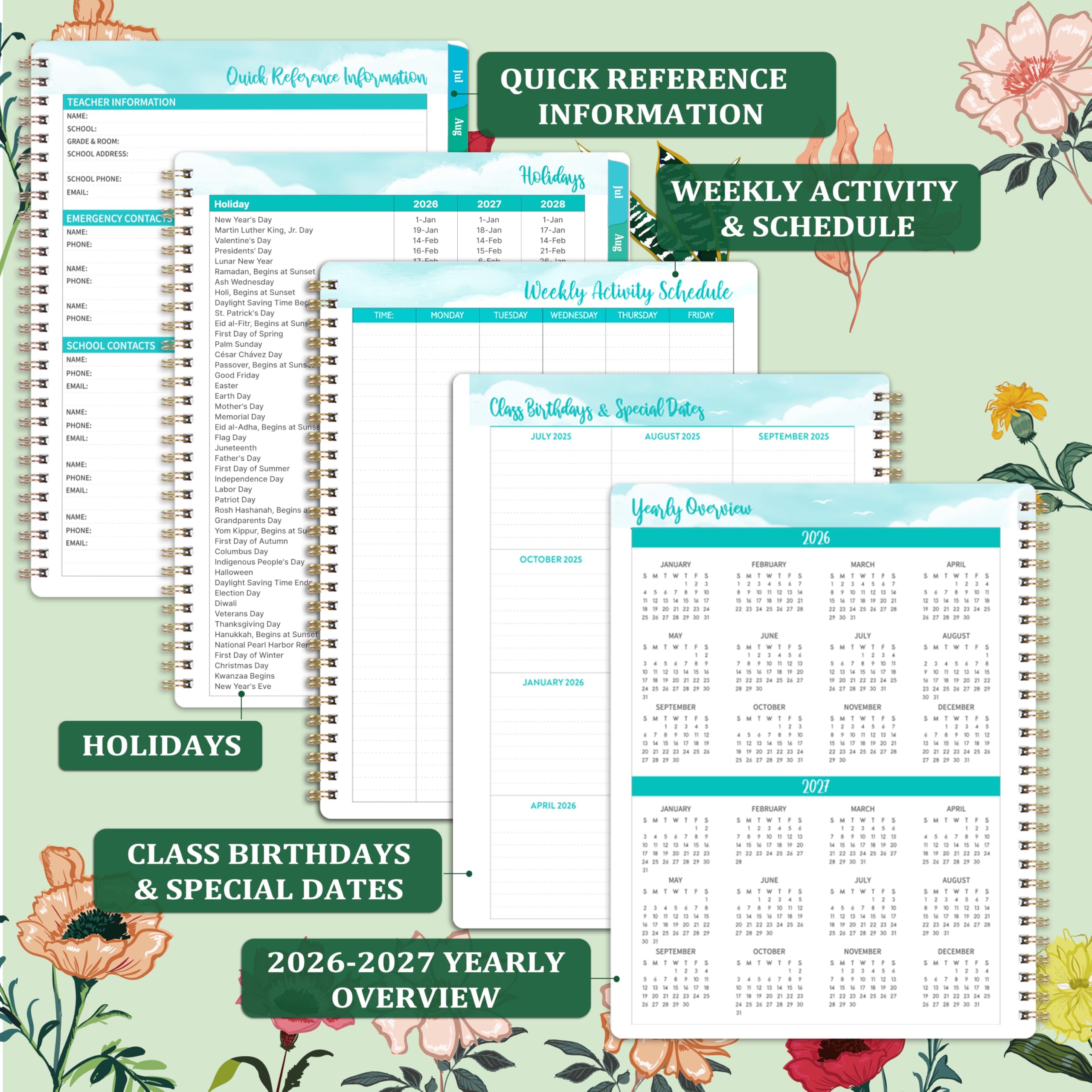 Mua 2026 Teacher Planner - 2026 Lesson Planner, Jan. 2026 - Dec. 2026 ...