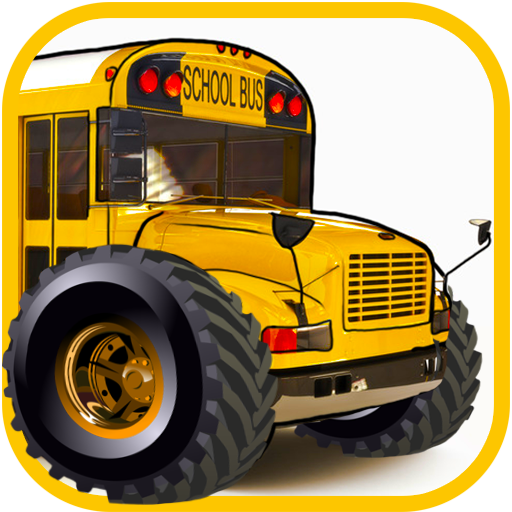 Monster truck school bus driving games for kids: Traffic racing ...