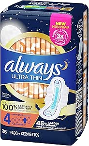 Amazon.com: Always Ultra Thin Feminine Pads for Women with Wings, Size ...