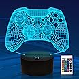 Gamepad 3D Illusion Lamp, Attivolife Controller Night Light with Remote ...