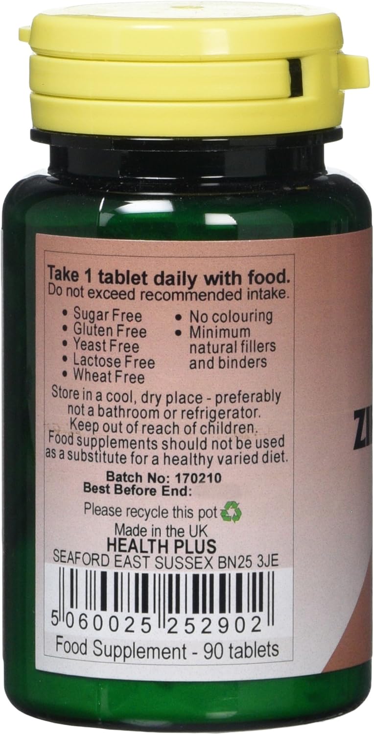 Health Plus Zinc Citrate 10mg Mineral Supplement – 2 X Packs Of 90 ...