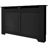 The Vitreo Black Glass Radiator Cover Large (1600 mm): Adam: Amazon.co ...