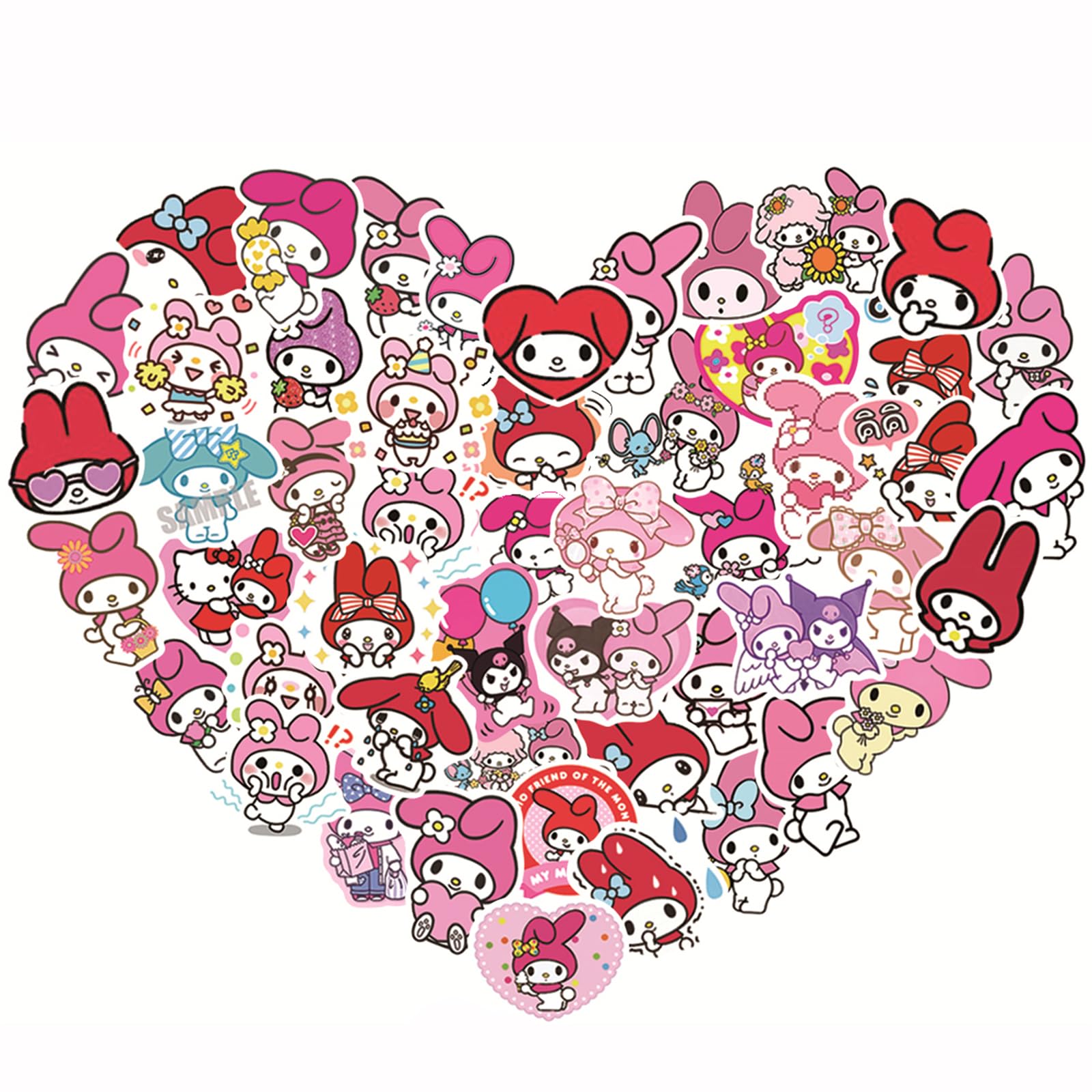 Mua My Cute Melody Stickers Pack 50Pcs, Cute Kawaii Stickers for Kids ...