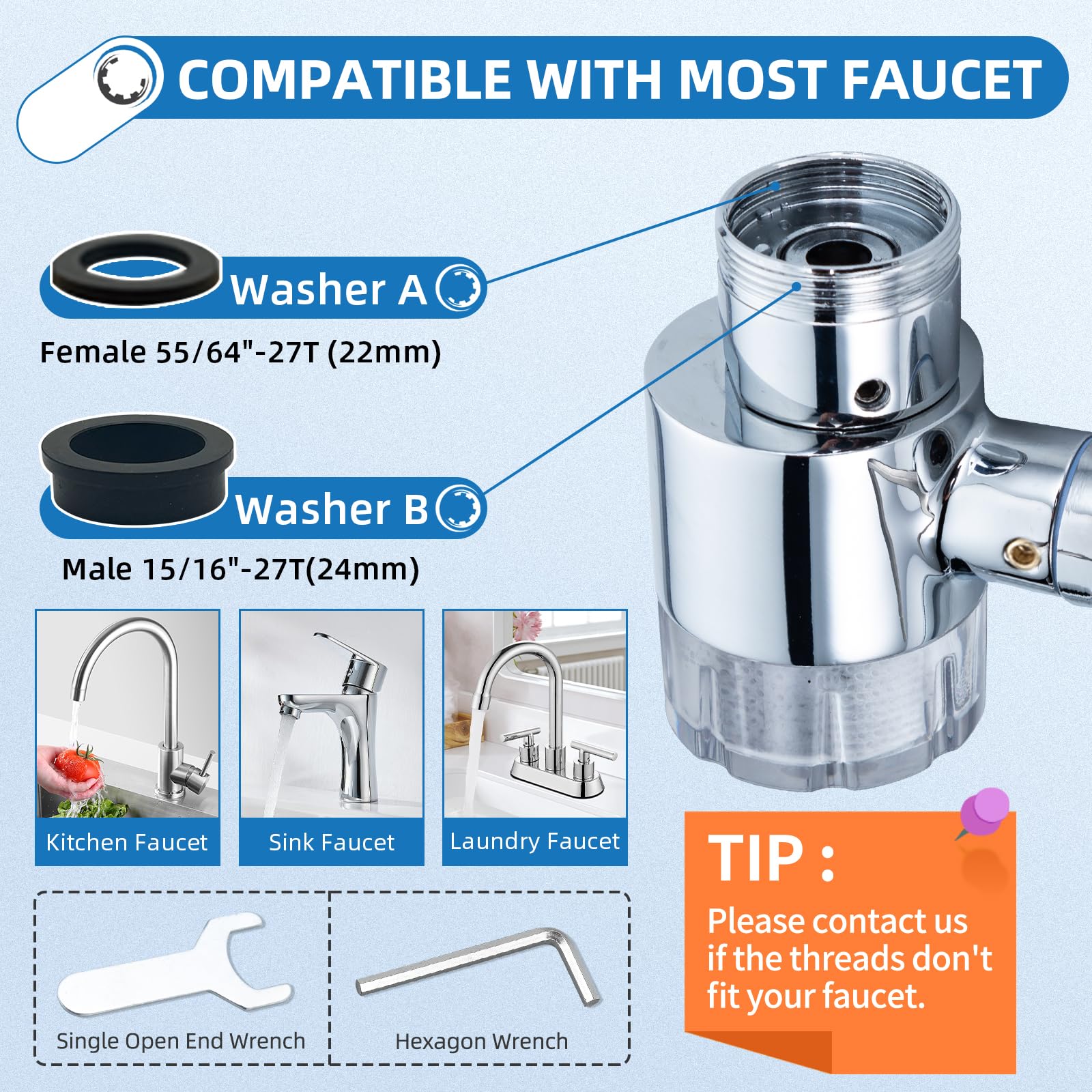 Mua CECEFIN Water-Filter for Sink-Faucet Extender-Aerator - 9pcs ...