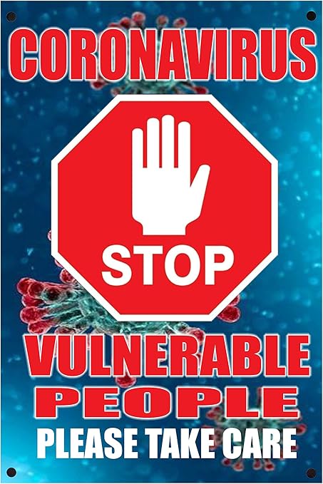 Stoneys Badges CORONAVIRUS - Vulnerable People metal sign for home or ...
