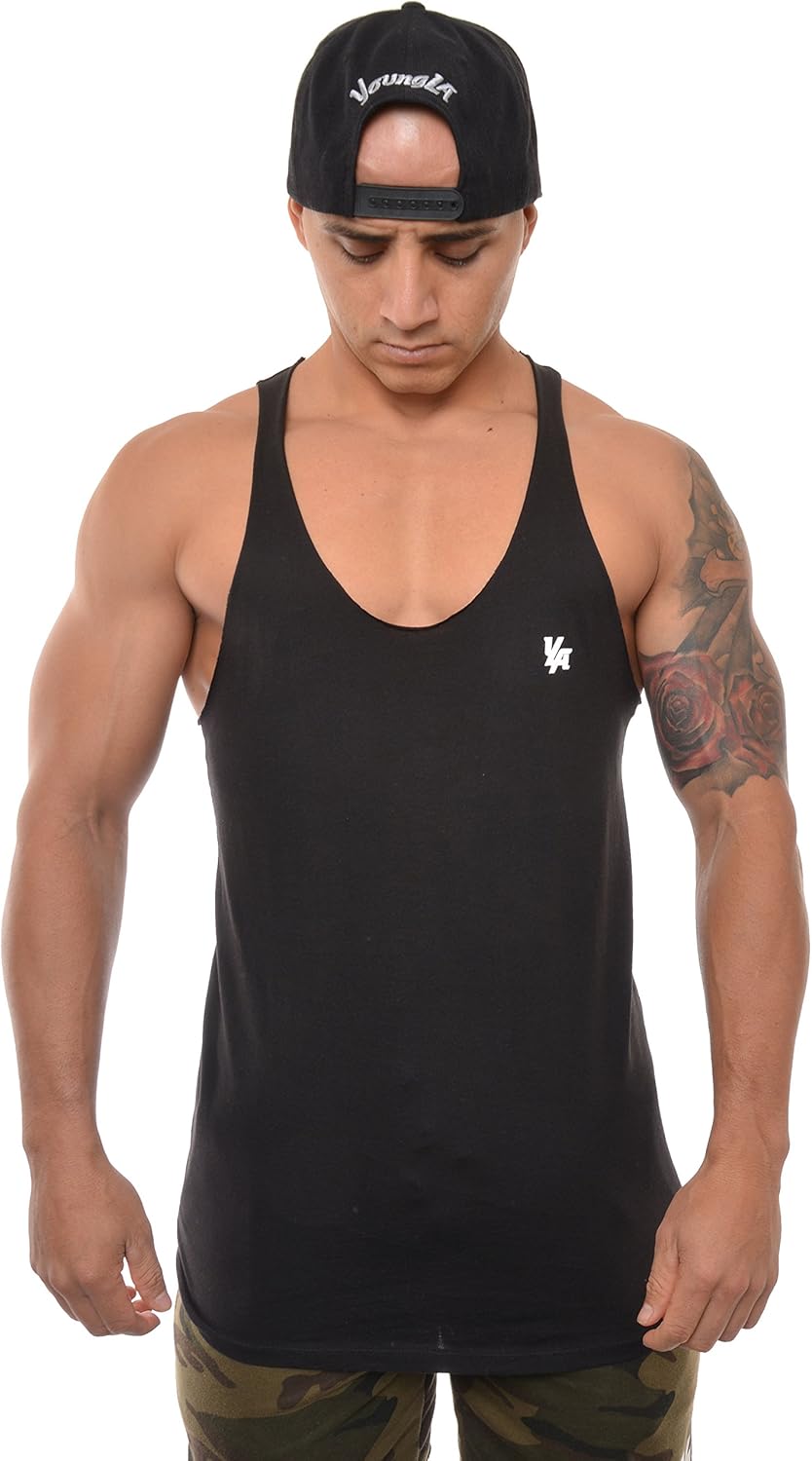 Amazon.com: YoungLA Mens Stringer Gym Tank Top Muscle Bodybuilding ...