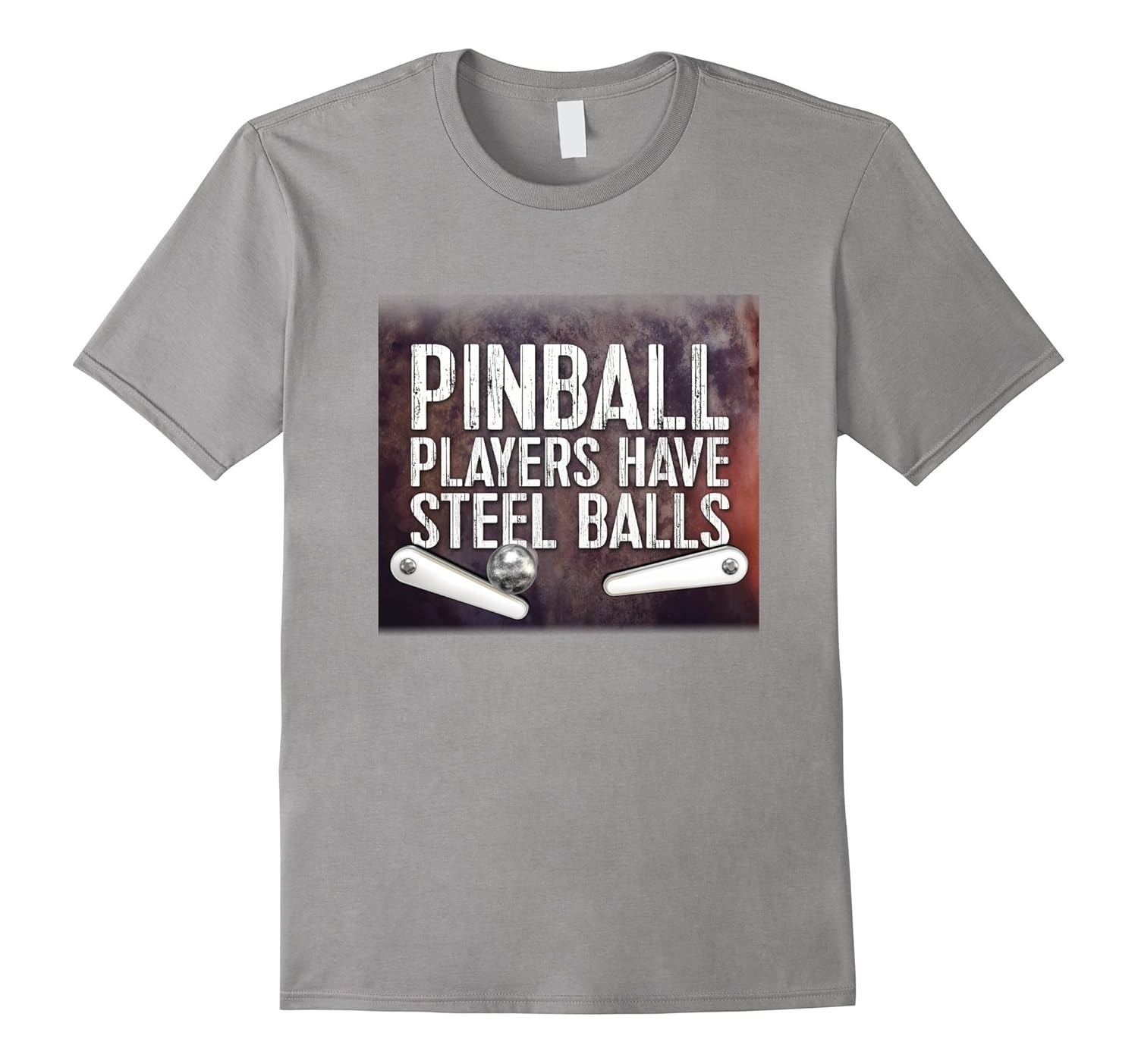 Funny Pinball TShirt – Pinball Players Have Steel Balls Tee-Vaci – Vaciuk