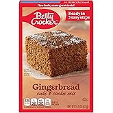 Amazon.com : Betty Crocker Gingerbread Cake & Cookie Mix, 14.5-Ounce ...