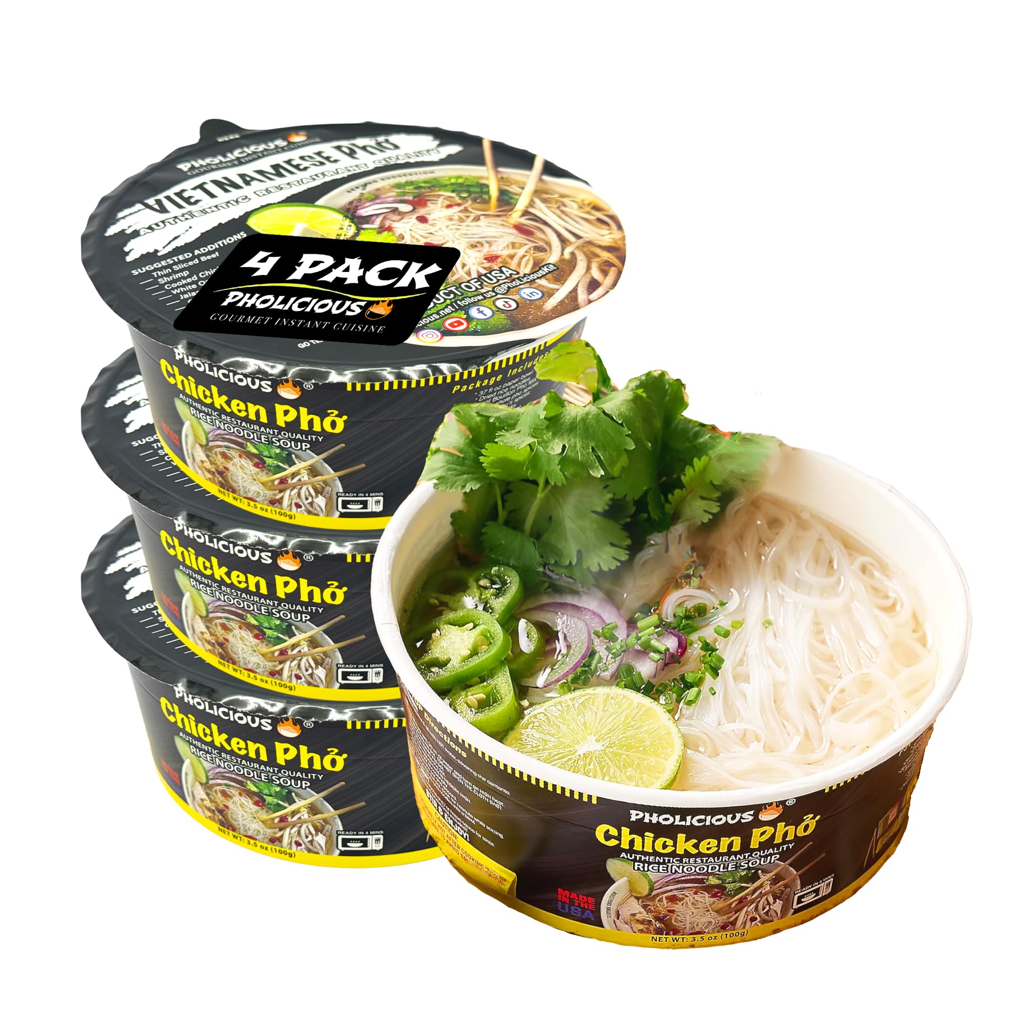 Mua PhoLicious Instant Chicken Pho, Authentic Vietnamese Rice Noodle ...