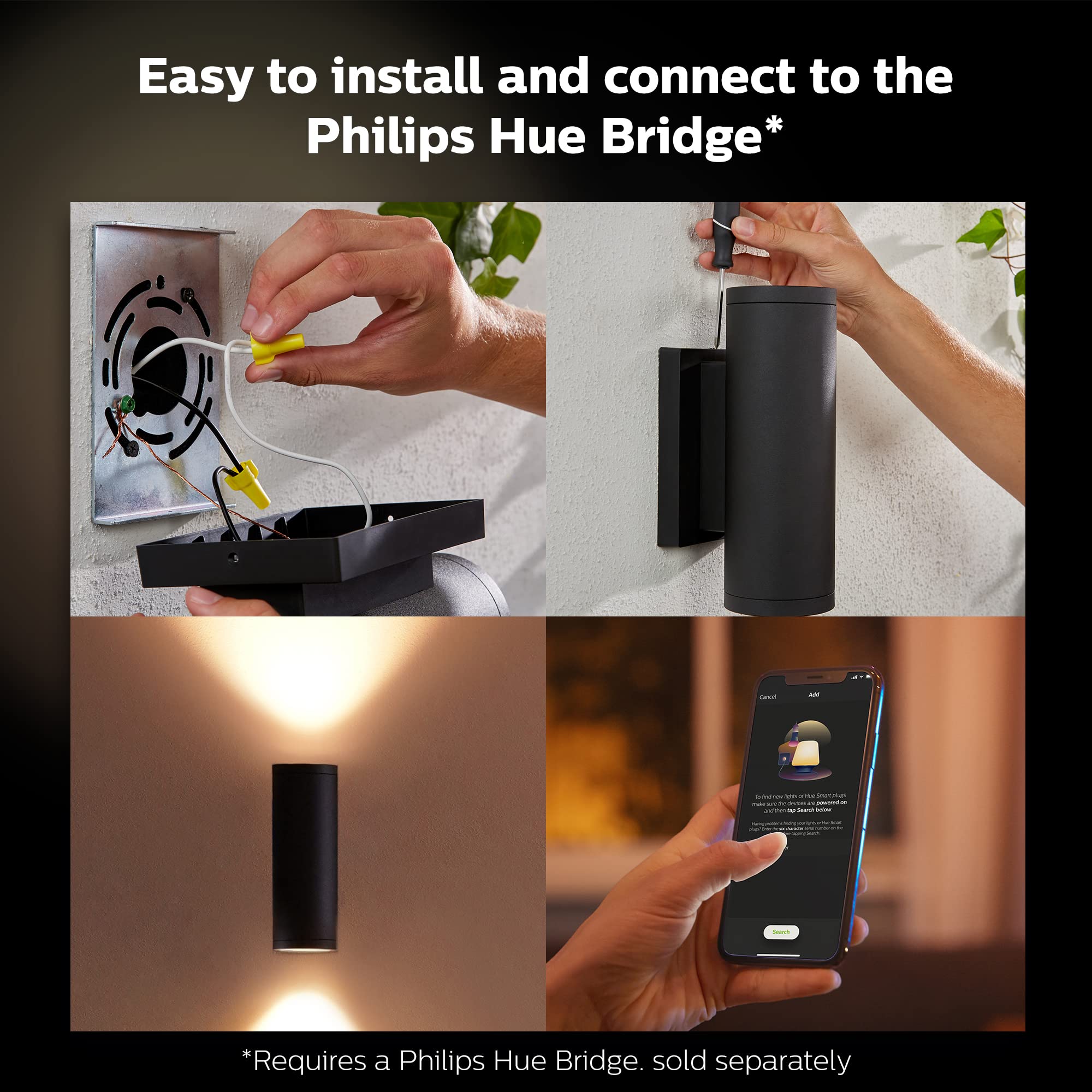 Mua Philips Hue Appear Outdoor Smart Wall Light, Black - White and ...
