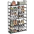 Amazon.com: SONGMICS Large Shoe Rack, 8-Tier Shoe Organizer, Shoe ...