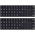 Amazon.com: 2PCS English Keyboard Stickers, Universal Keyboard Letters ...