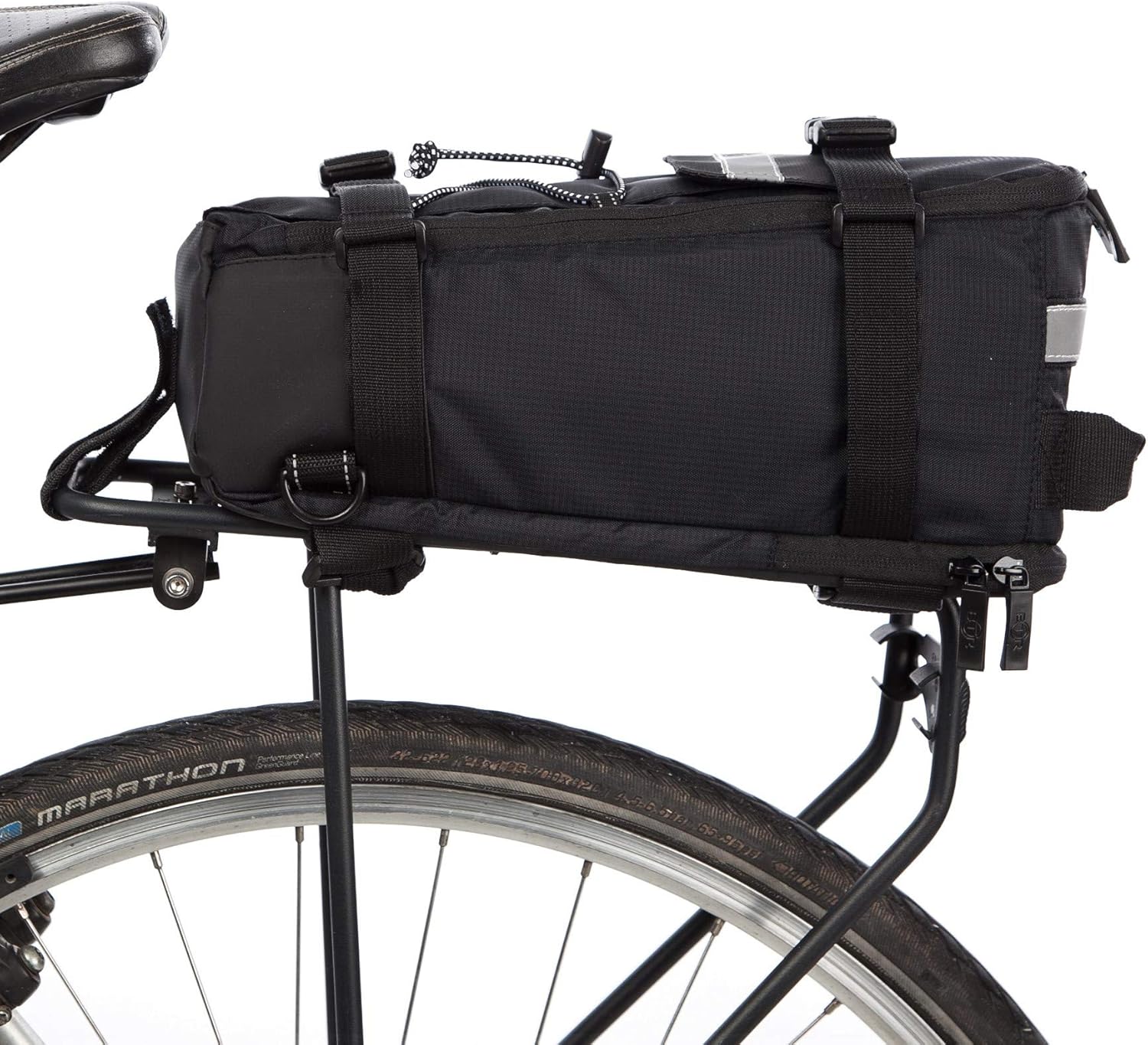 BTR Cycle Rear Rack Carrier Pannier Bike Bag With Reflective Trim ...