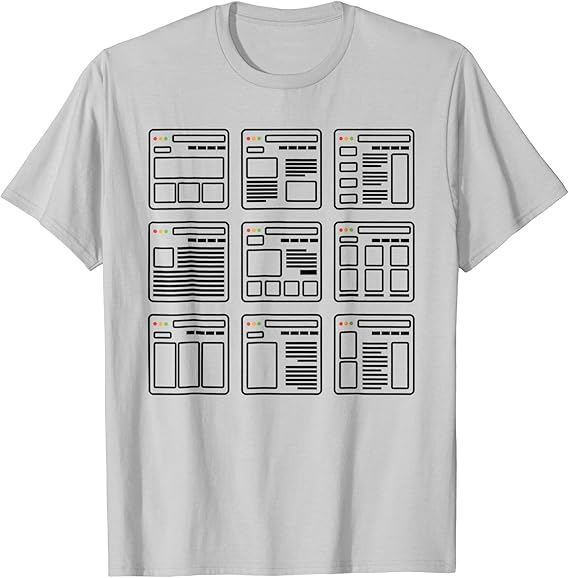 Amazon.com: UX Wireframes Graphic T-Shirt: Clothing