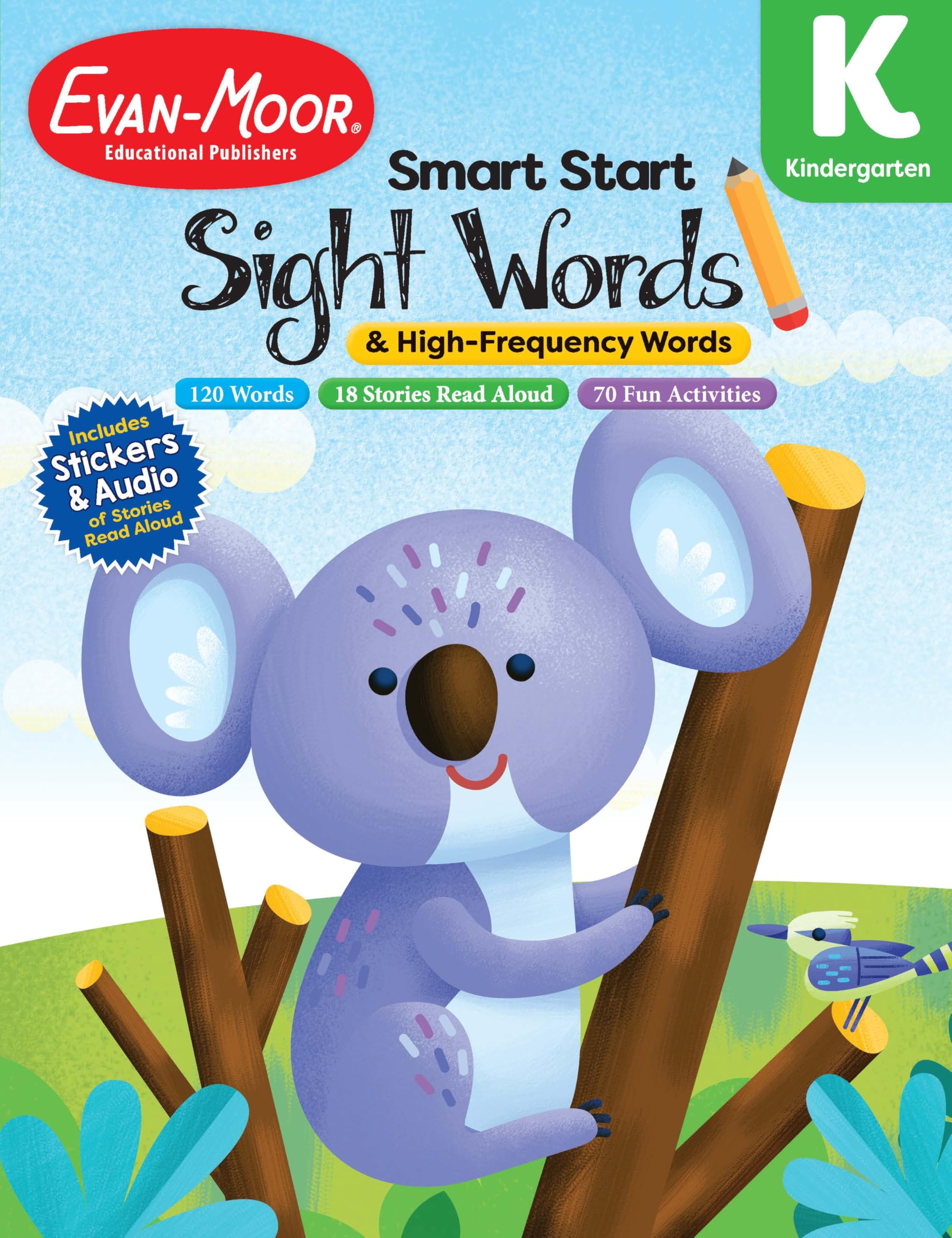 Evan-Moor Smart Start Sight Words & High Frequency-Words, Kindergarten ...