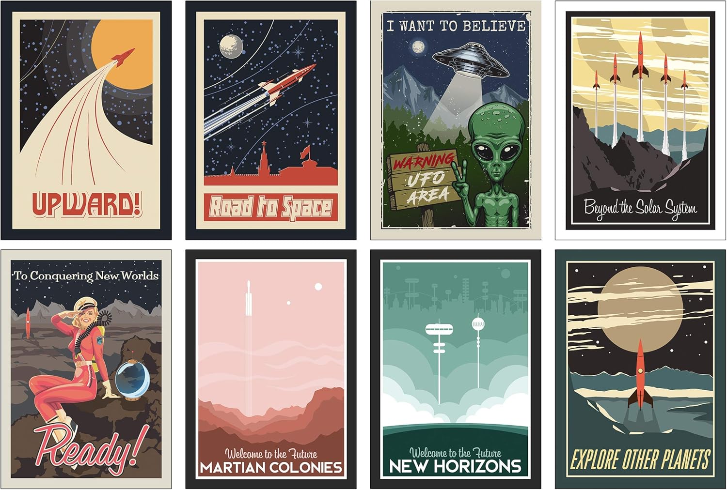 Weltraum NASA Poster Set - 8 x A4 Universum Poster - Das perfekte ...
