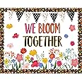 Amazon.com: Flower Classroom Bulletin Board with Borders Floral ...