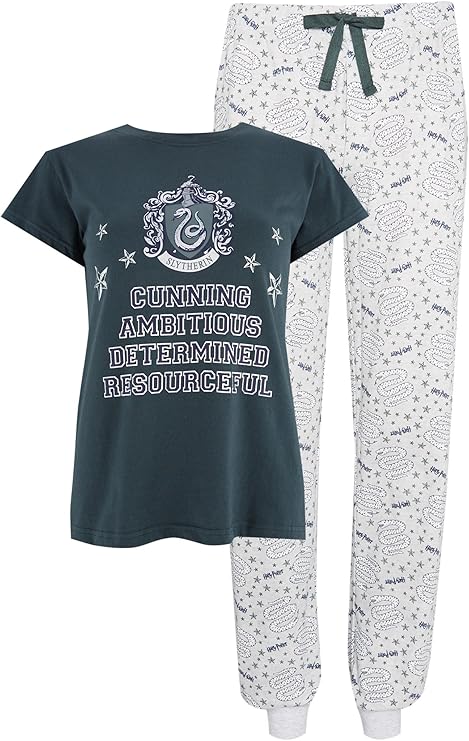 Primark Girls Womens Ladies Harry Potter Slytherin Green Pajama Pyjama ...