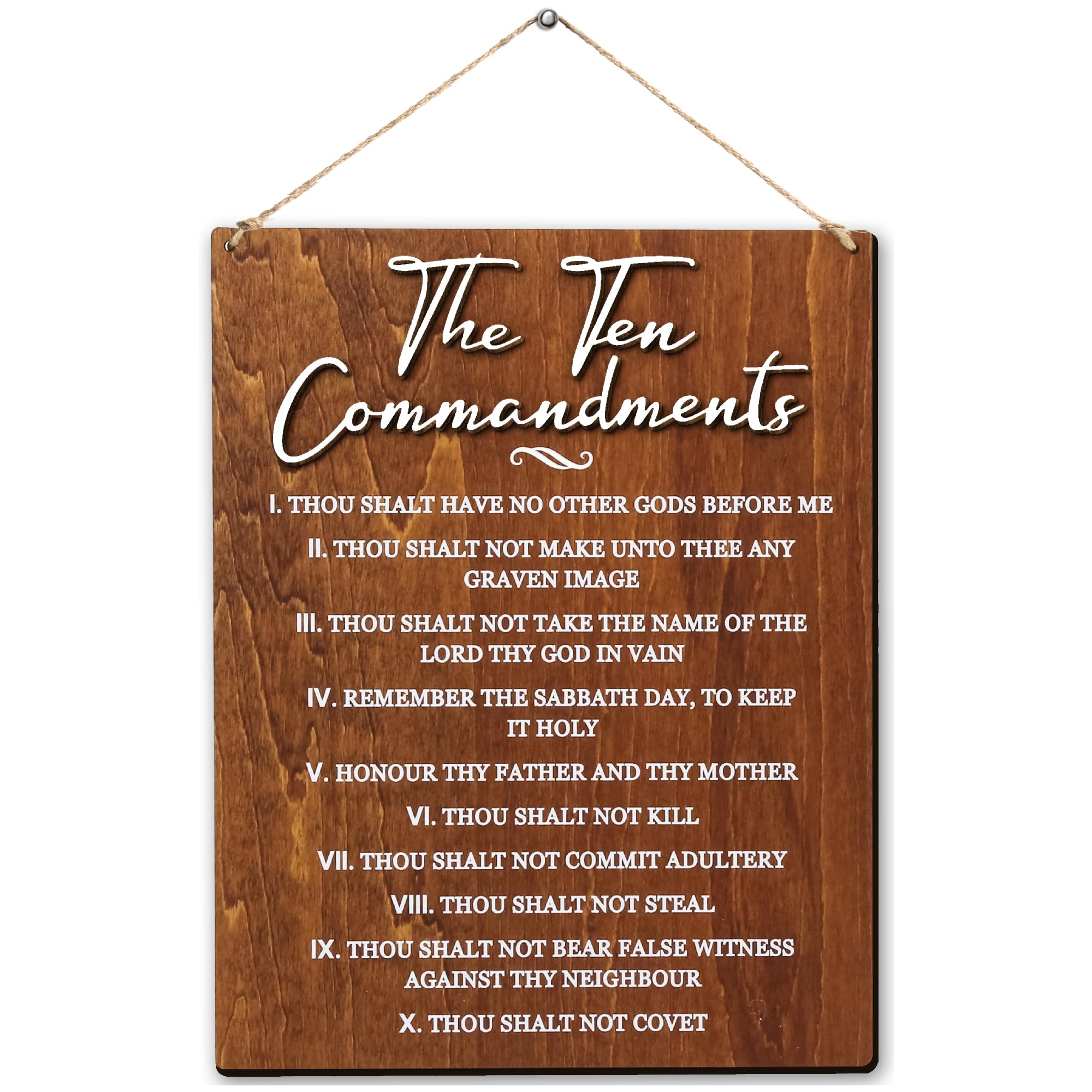 Woodamore The Ten Commandments Wall Decor - 10 Commandments Wall Art ...