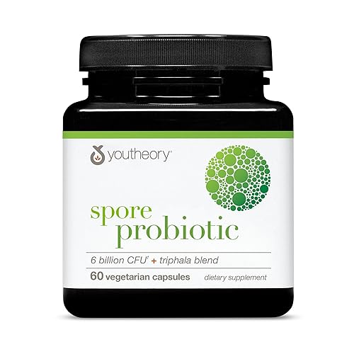 Youtheory Spore Probiotic - Helps Gut Health* - 6 Billion CFU with ...
