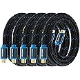 Amazon.com: HDMI Cable 4K Ultra HD 8 Foot (5 Pack) Nylon Braided HDMI 2 ...
