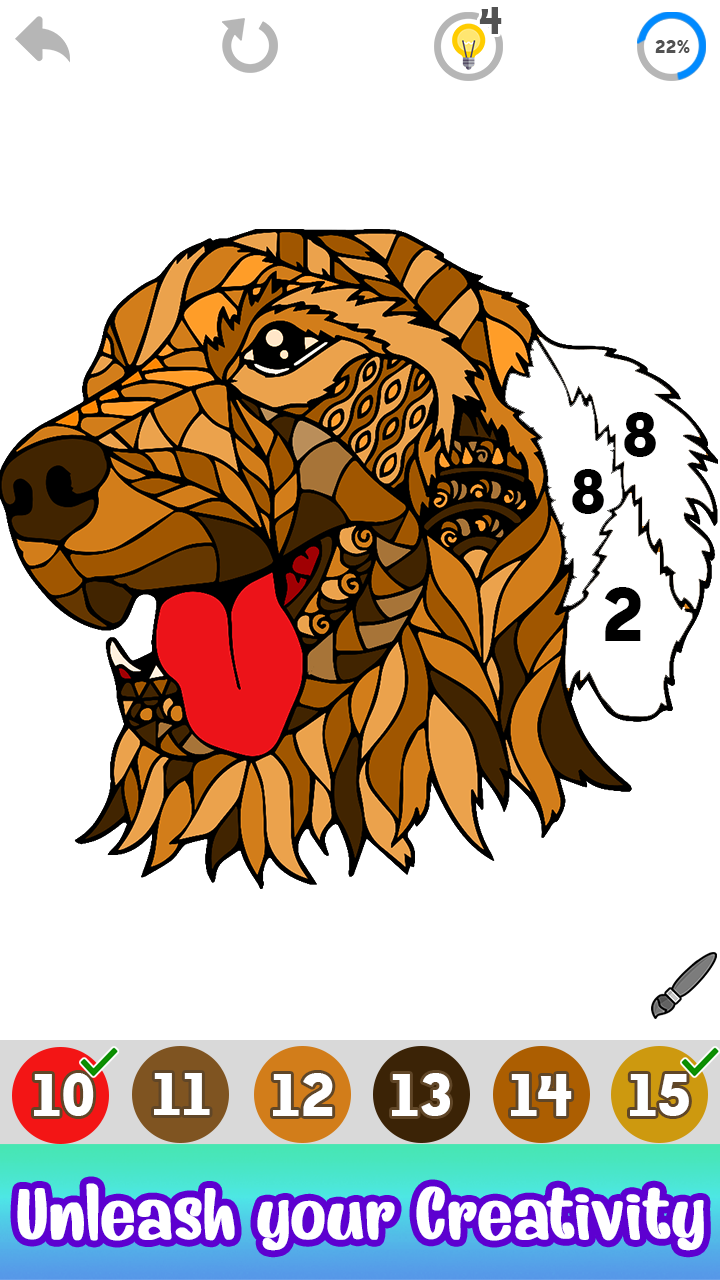 Dogs Color by Number - Animals Paint by Number, Grownups Coloring Book ...