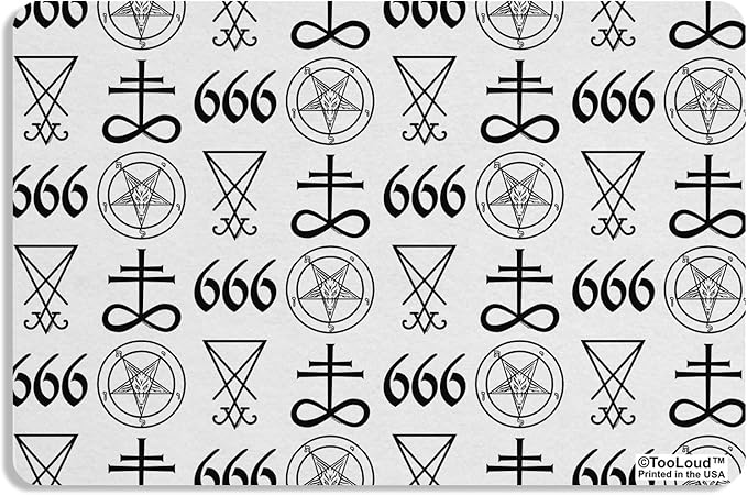 Amazon.com: TooLoud Satanic Symbols Pack of 4 Placemats All Over Print ...