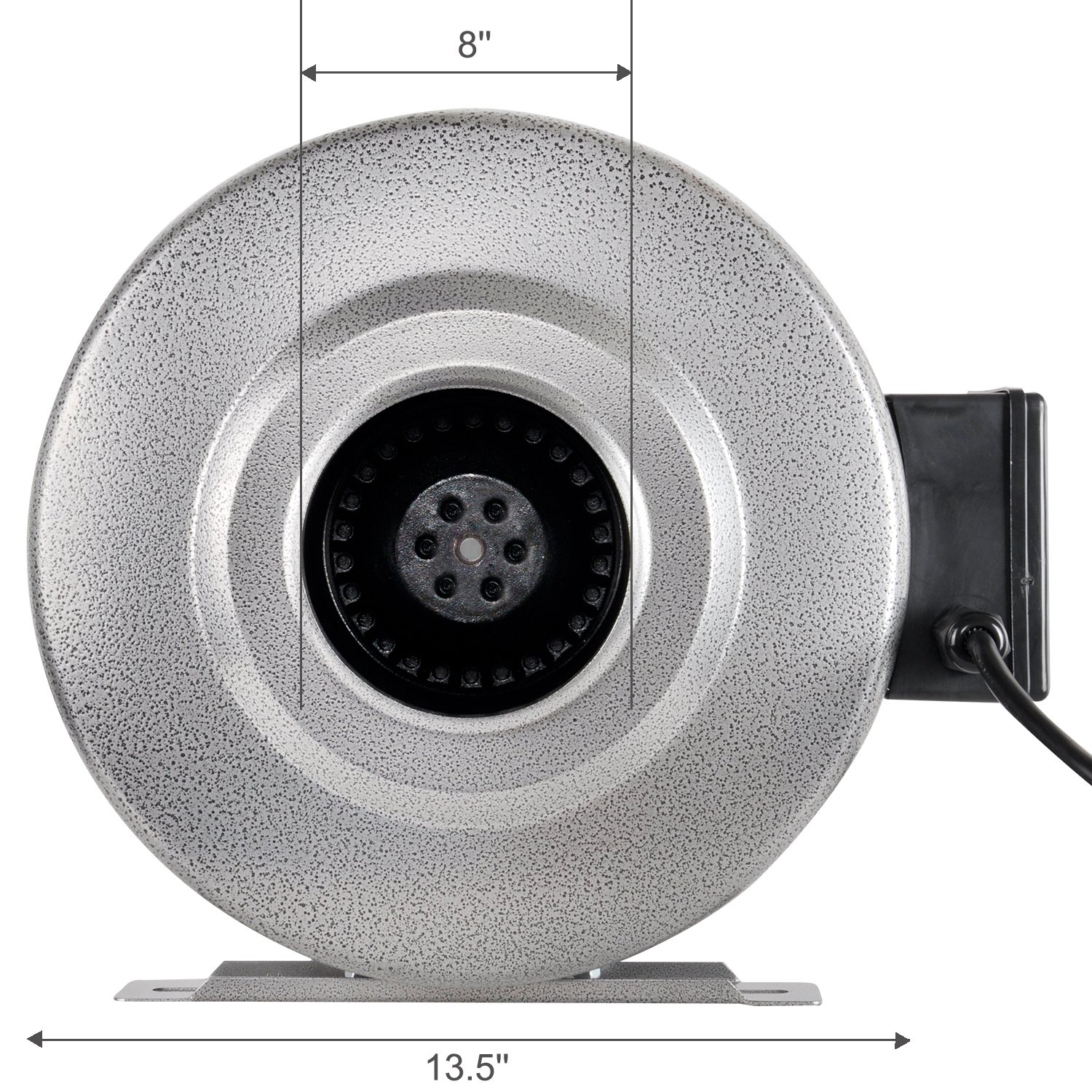 iPower 8 Inch 750 CFM Inline Duct Ventilation Fan HVAC Exhaust Blower ...