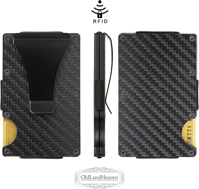 Rigid Minimalist Wallet For Men - Minimalist Slim Carbon Fiber Modular ...