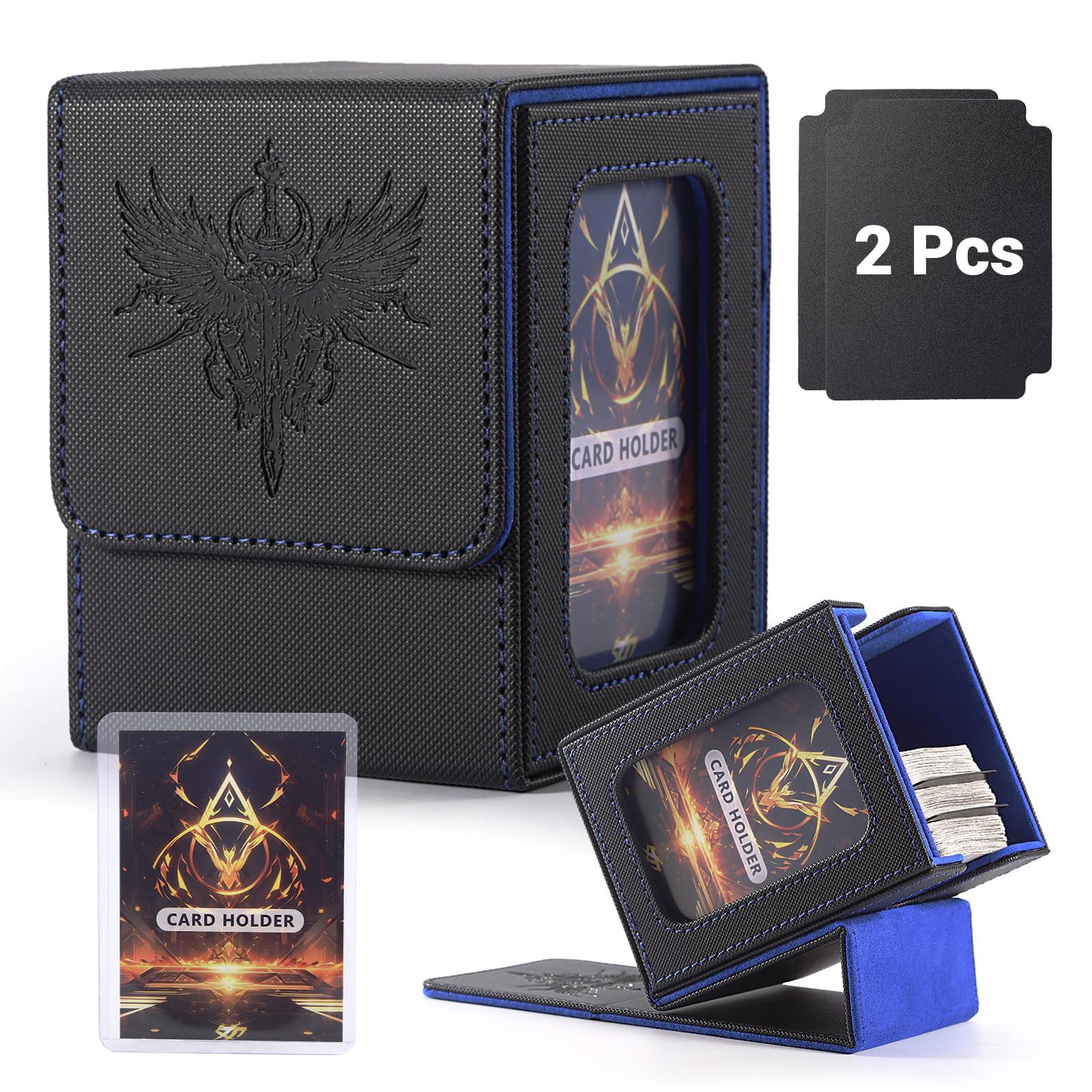 Premium MTG Deck Box with Playmat and Dice Tray, Holds 5 Display Deck ...