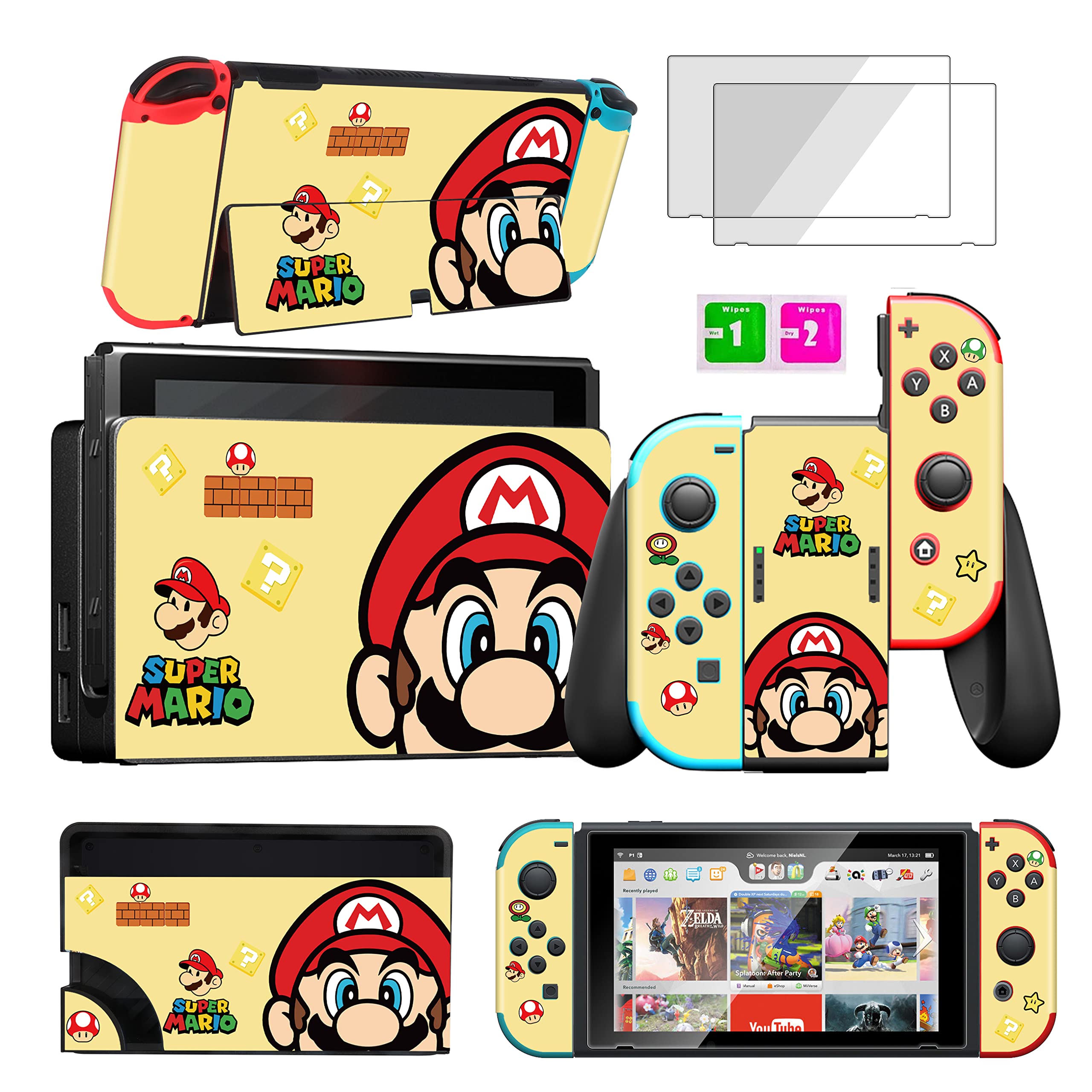 oqpa for Nintendo Switch OLED 2021 Skins Stickers for Girls Boys Kids ...