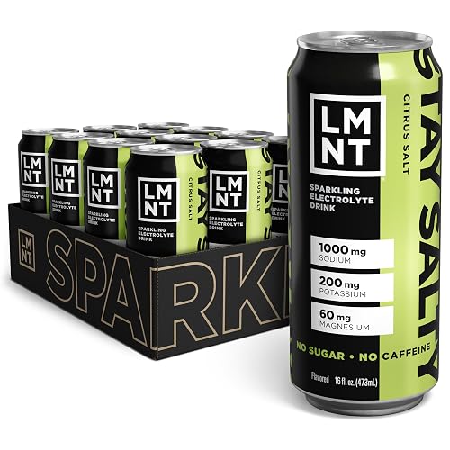 Drink LMNT Sparkling Electrolyte Drink - Citrus Salt | 12-Count in ...