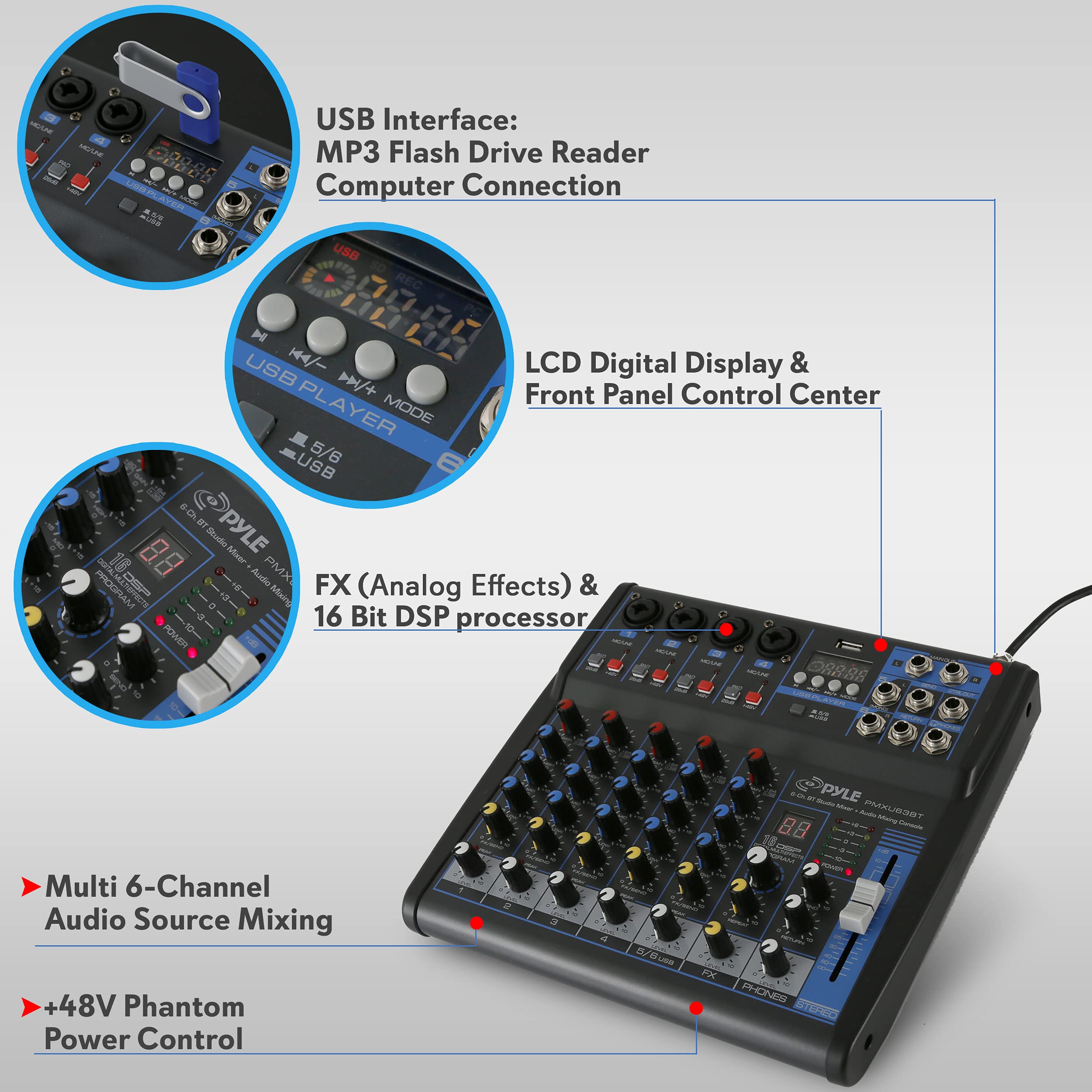Mua Professional Audio Mixer Sound Board Console - Desk System ...