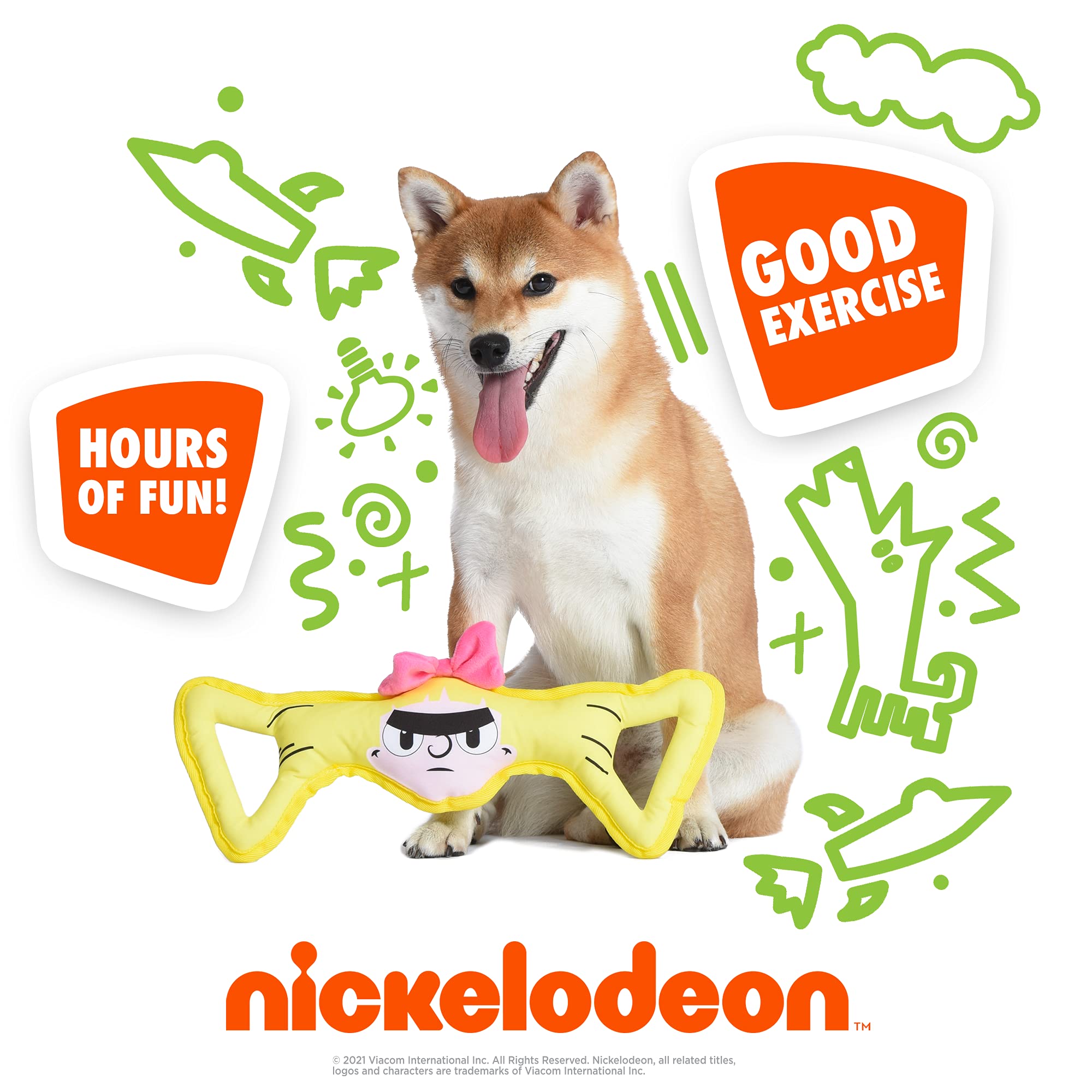 Nickelodeon For Pets Hey Arnold Helga Oxford Pull Plush Dog Toy | 15 ...