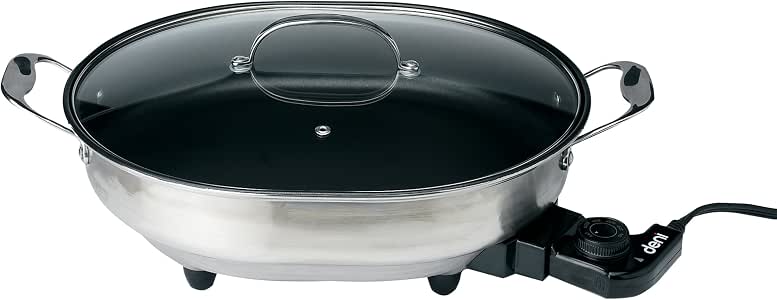 Amazon.com: Deni 8340 Stainless Steel Electric Skillet, 12 in x 14.5 ...