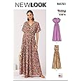 Amazon.com: New Look Easy Misses' Pullover Knit Dresses Sewing Pattern ...