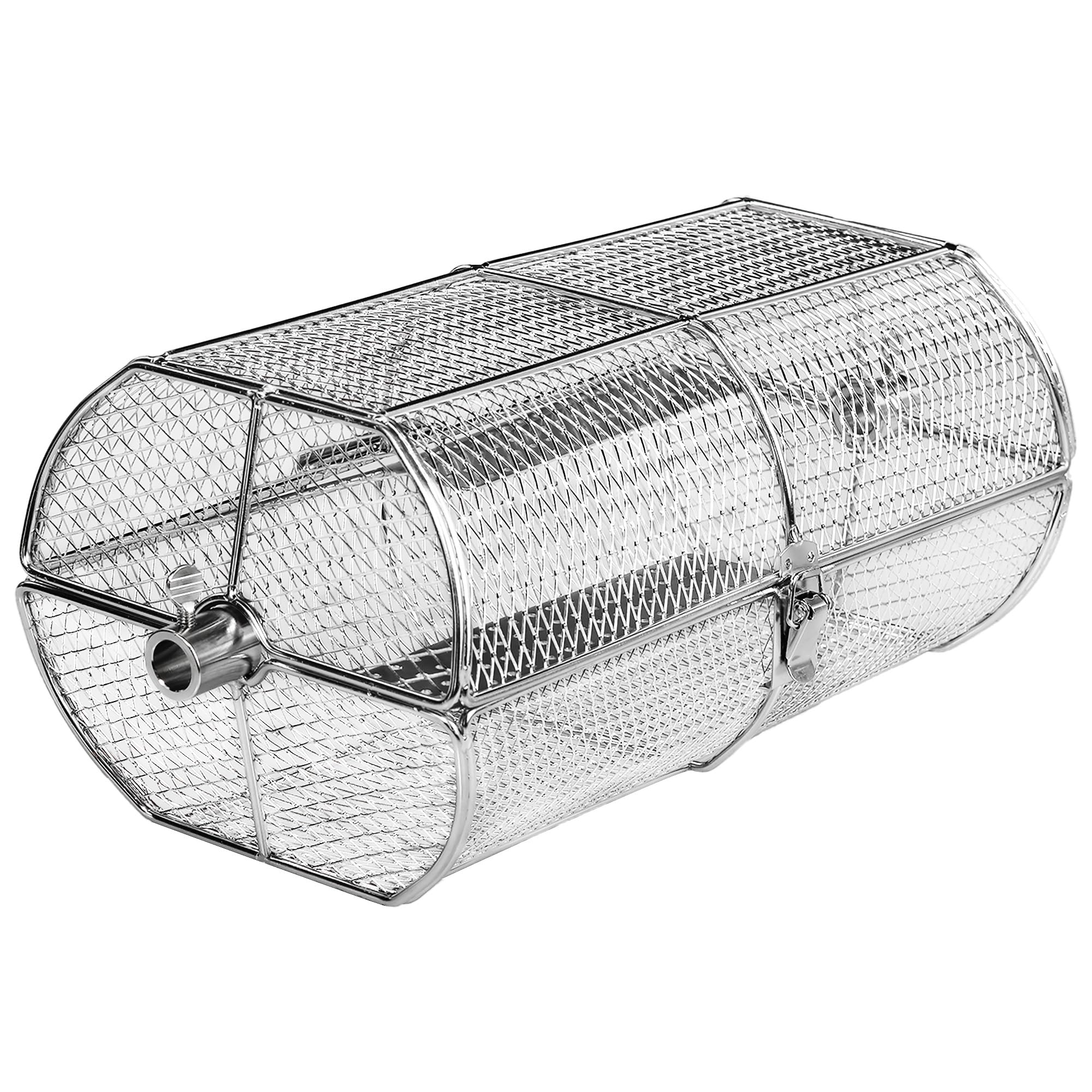 Rotisserie Basket for Outdoor Grill [Upgraded Version], Wing Basket for ...