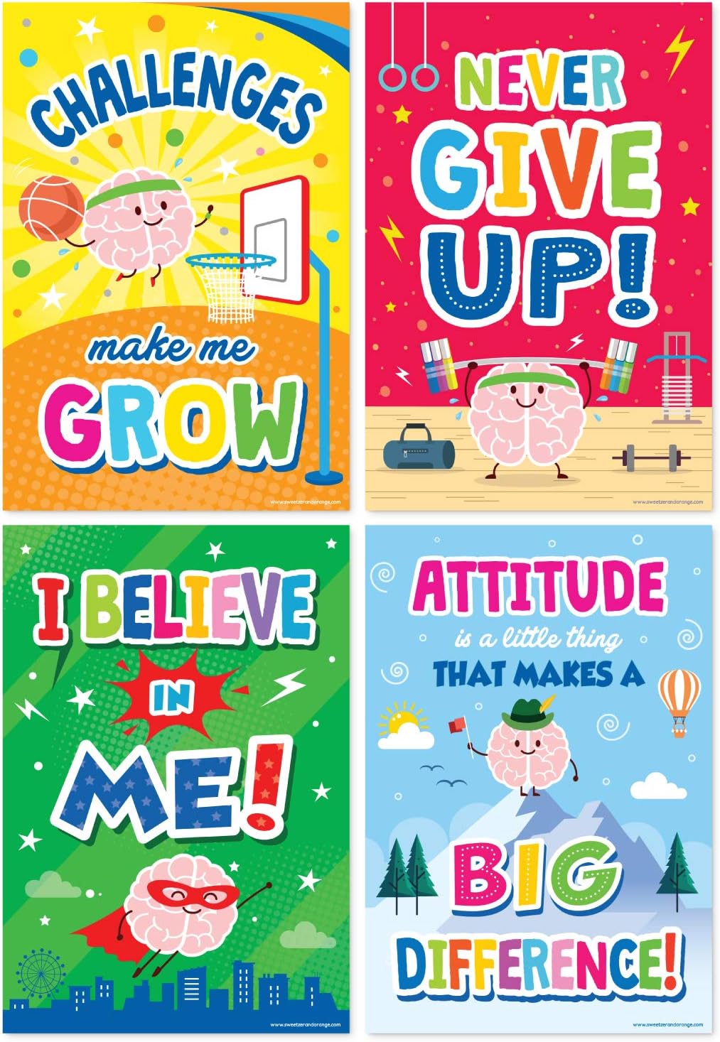 Sweetzer & Orange Growth Mindset Posters, Homeschool Preschool Posters ...