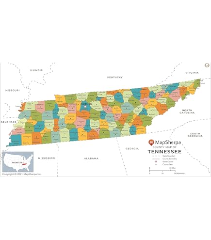 Political Map Of Tennessee Counties