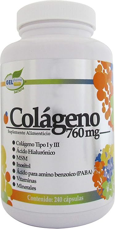 Colágeno 760 mg, 240 Cápsulas: Amazon.com.mx: Salud y Cuidado Personal