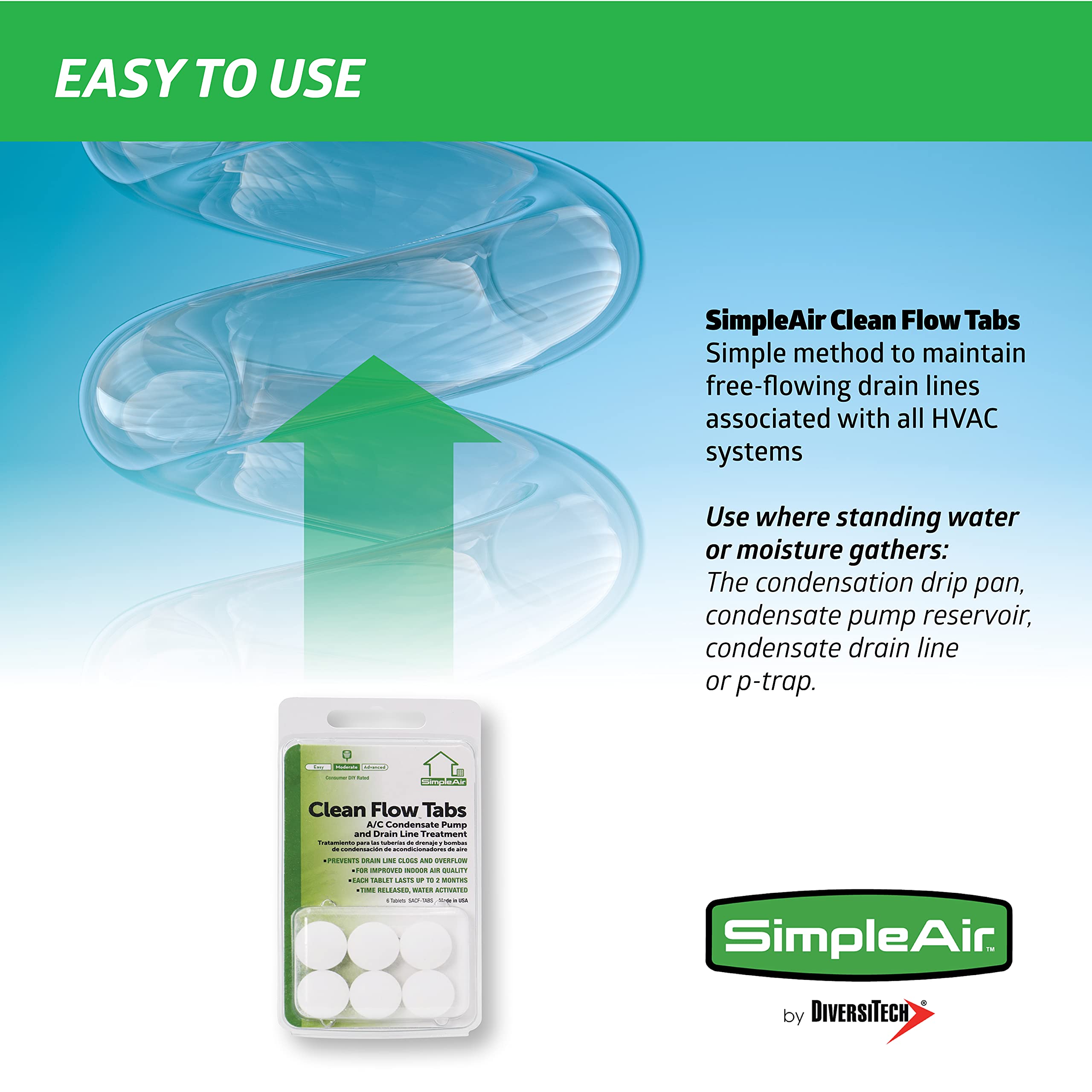 Mua SimpleAir SACF Drain Line Clean Flow Tabs, for AC Units, HVAC ...