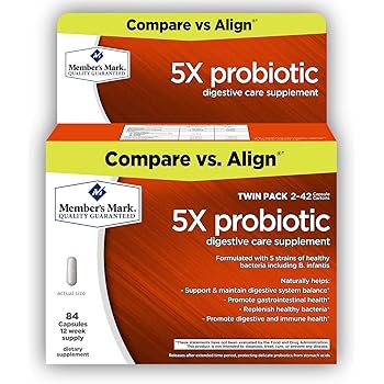 Amazon.com: Member's Mark 5x Probiotic Digestive Care Supplement - 2 ...