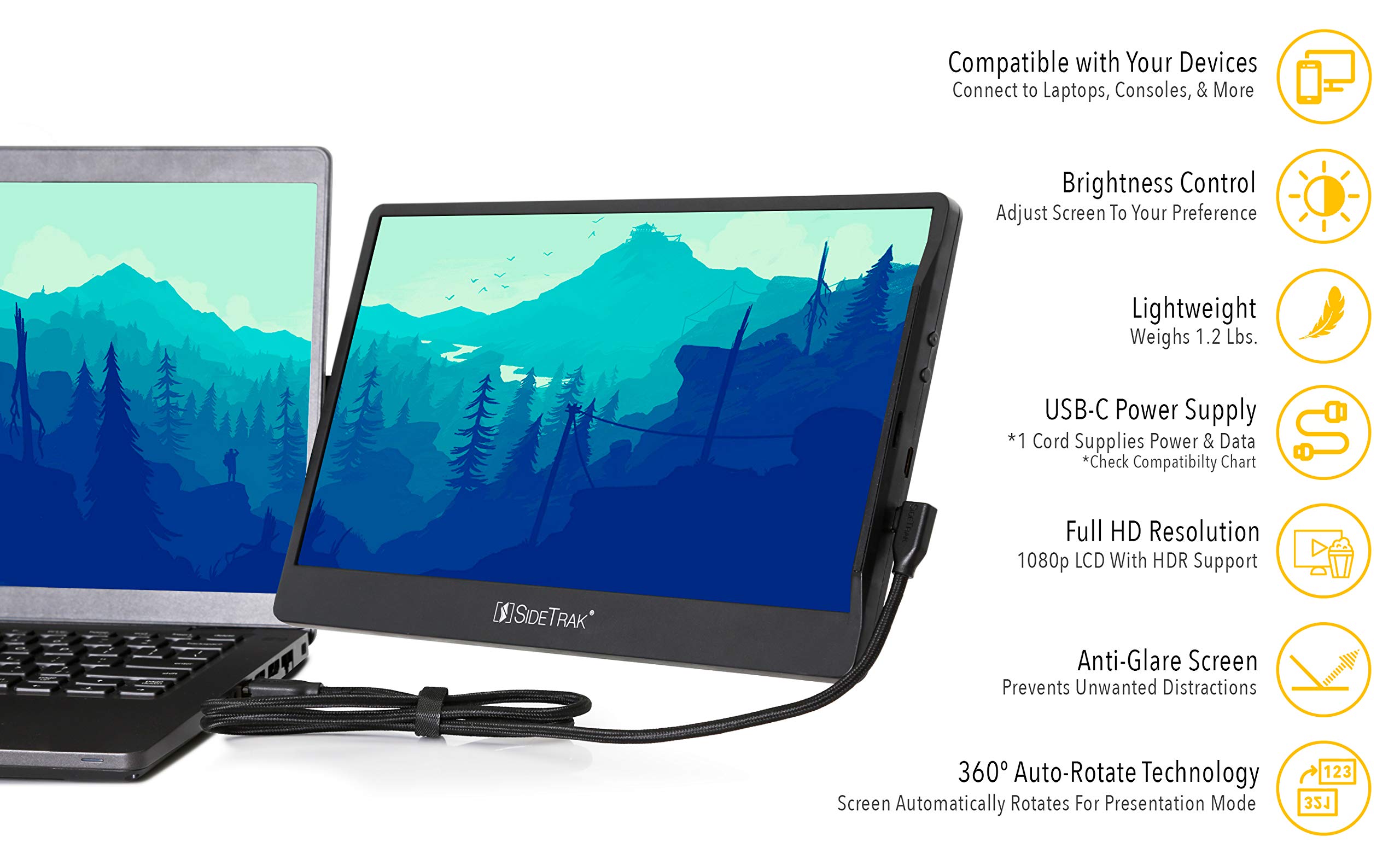 Mua New SideTrak Swivel Attachable Portable Monitor for Laptop 12.5 ...