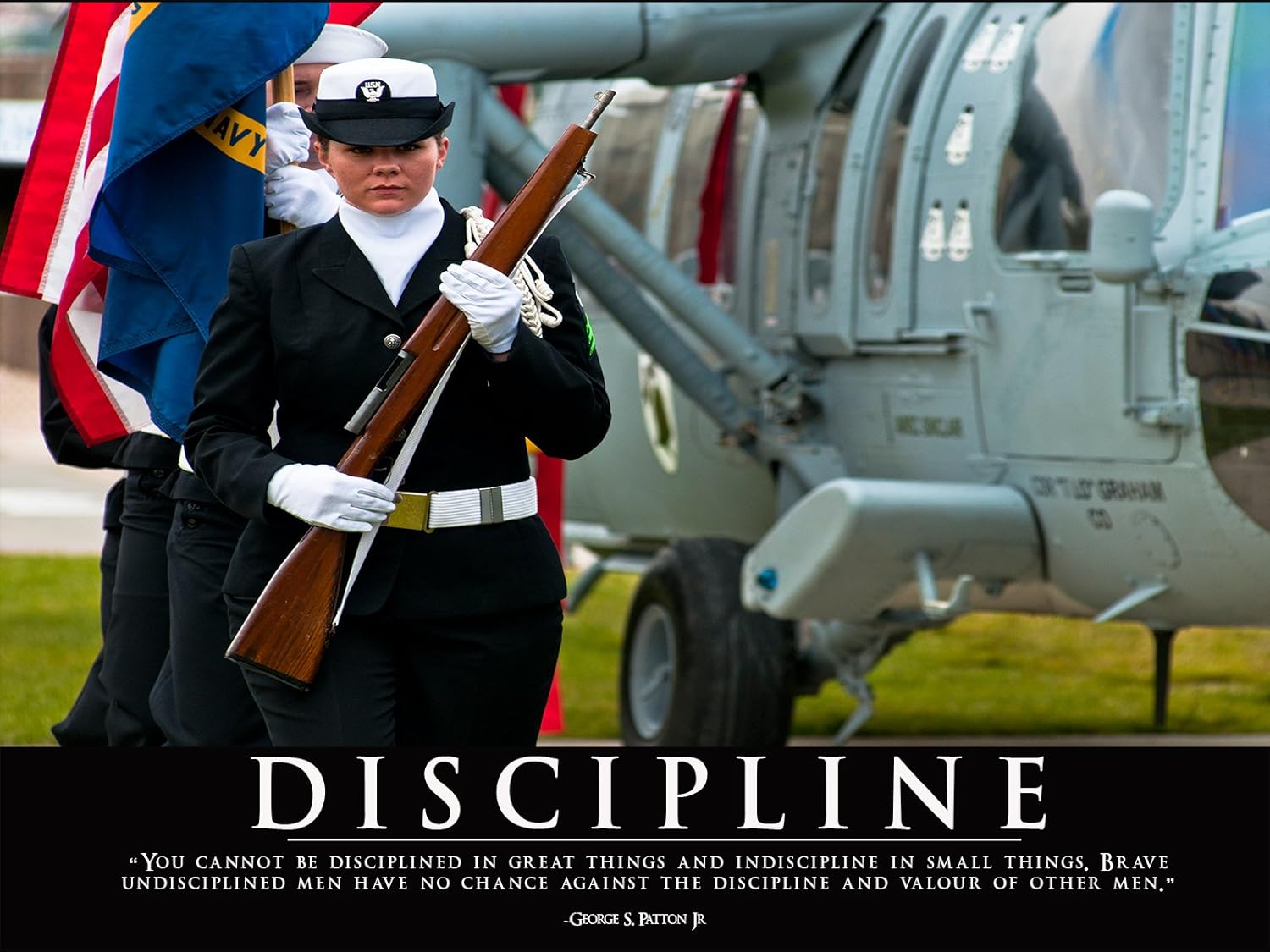 Amazon.com: Navy Poster Discipline Poster George Patton Quote 18x24 ...
