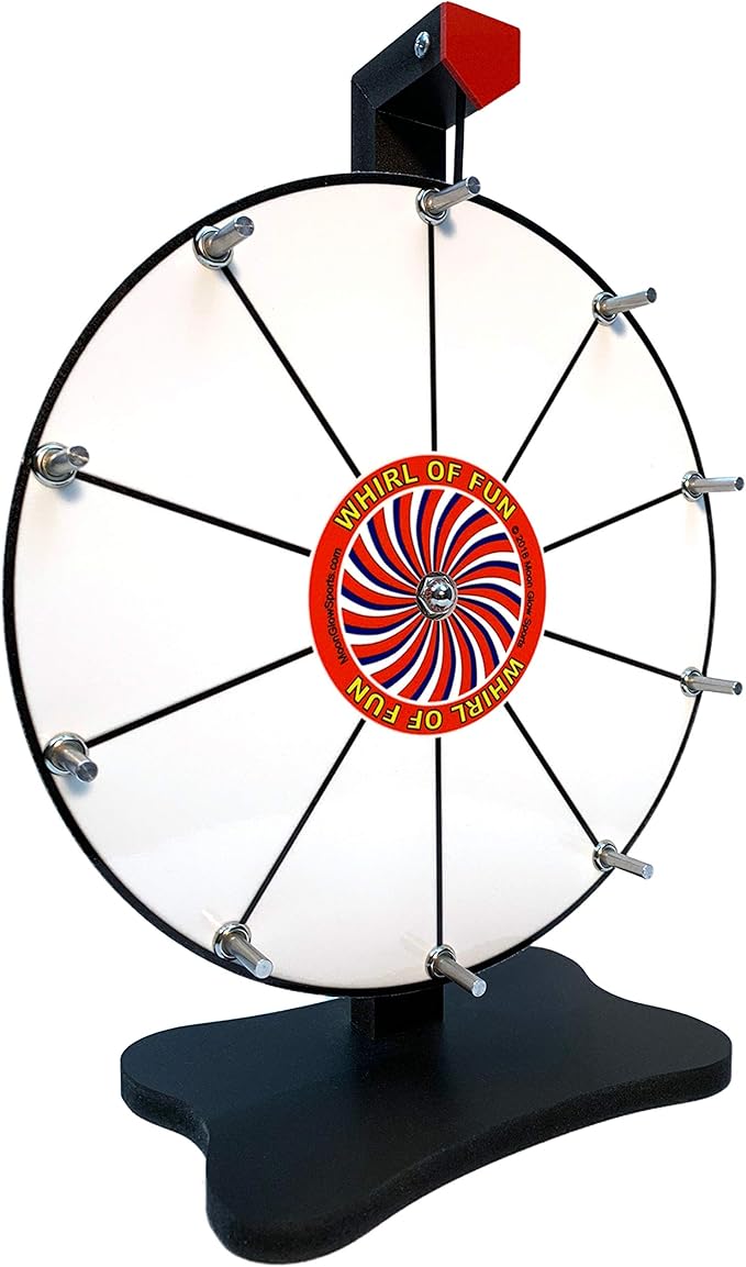 Whirl of Fun Prize Wheel 12 Inch-Whiteboard Tabletop Spinning Wheel ...